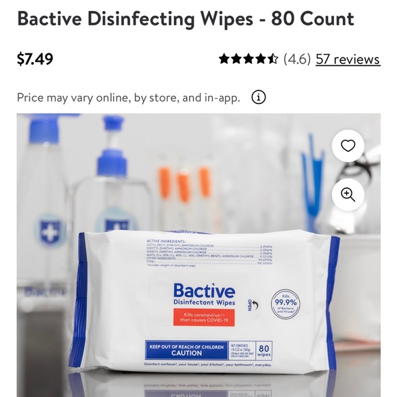 Other | New Bactive Disinfectant Wipes 1 Packs | Poshmark